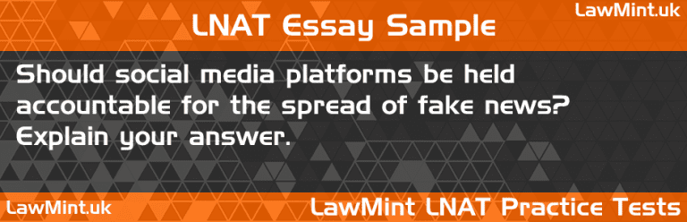 LNAT Practice Test Essay - Should social media platforms be held ...