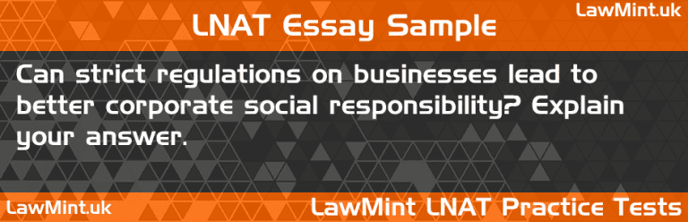 LNAT Practice Test Essay - Can strict regulations on businesses lead to ...