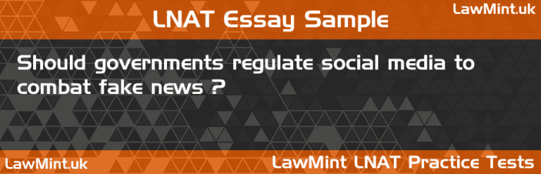LNAT Practice Test Essay - Should governments regulate social media to ...